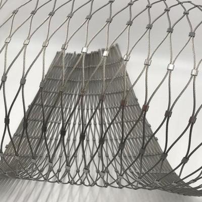 China Stainless Steel Zoo Mesh Fence High Strength Wire Rope Net for sale