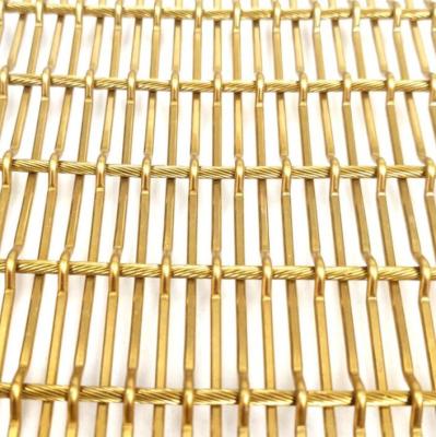 China Decorative Stainless Steel Cladding Metal Facade Panel Woven Wire Mesh for sale