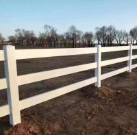 China Easily Assembled 2 Rails 3 Rails 4 Rails White Plastic Horse Ranch Fencing for sale