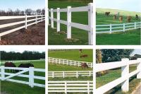 China White PVC Vinyl Horse Ranch Fence - Durable & Low Maintenance for sale