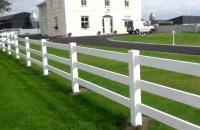 China White PVC Vinyl Horse Ranch Fence - Durable & Low Maintenance for sale