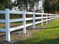 China 1.2m White PVC Horse Farm Fence with 3 Rails for sale