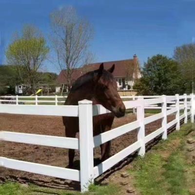 China 1.2m White PVC Horse Farm Fence with 3 Rails for sale