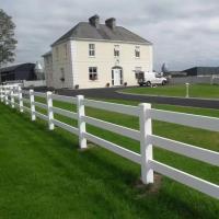 China ASTM PVC Horse Farm Fence 2 Rails White Grey for sale