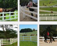 China 3-Rail White PVC Farm Fence for Horses 1.8m Height for sale