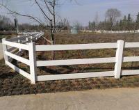 China White PVC Anti-Climb Horse Farm Fence 4 Rails No Rot for sale