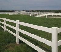 China White Color 3rails 4 Rails Plastic Horse Fence Vinyl Farm Fence For Secure for sale