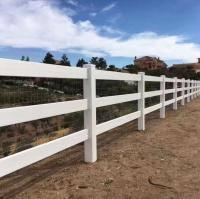 China 3 Rails Heavy Duty Vinyl Fence , Horse Pvc Farm Fence 1.2m Height for sale