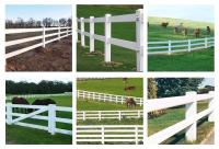 China White PVC Vinyl Farm Fence 3 Rails 4 Rails 4ft 5ft for sale