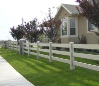 China ASTM PVC Horse Farm Fence 2 Rails White Grey for sale