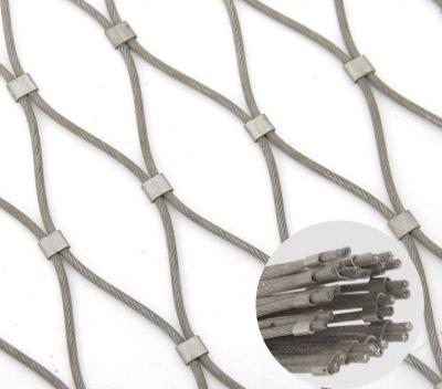 China Stainless Steel Wire Rope Mesh 80x80mm for Zoo Animal Cages for sale