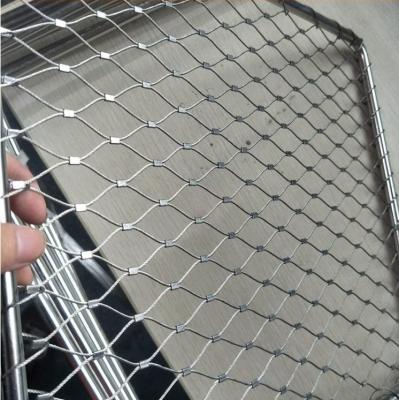 China 316 Stainless Steel Rope Wire Mesh 100x100mm for Stair Railing for sale