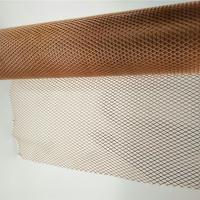 China 0.3x0.4mm Opening Expanded Metal Mesh Panels Red Copper Wire For Batteries for sale