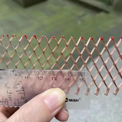 China Lightning Protection Expanded Metal Mesh Pure Copper Micro Hole Diamond for sale