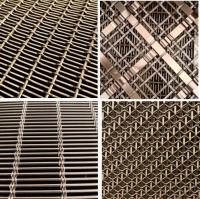 China Decorative Stainless Steel Bronze Metal Mesh For Architectural Furniture Cabinet for sale