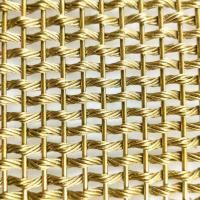China Decorative Stainless Steel Bronze Metal Mesh For Architectural Furniture Cabinet for sale