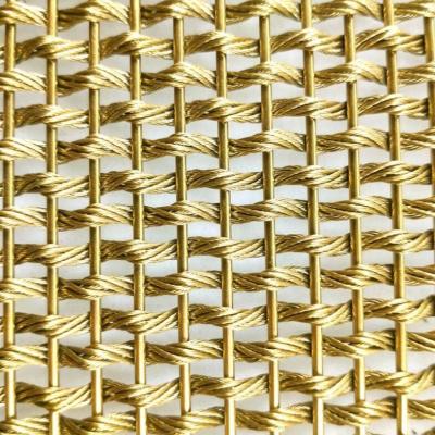 China Decorative Stainless Steel Bronze Metal Mesh For Architectural Furniture Cabinet for sale