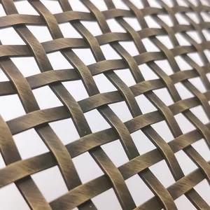 China Stainless Steel Crimped Woven Wire Mesh for Architectural Facades for sale