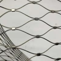 China Cable Balustrade Stainless Steel Rope Mesh Bird Garden / Zoo Cage Fence for sale