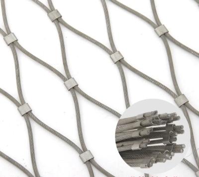 China SS304 7*7 Flexible Cable Wire Mesh Netting For Zoo Fencing for sale