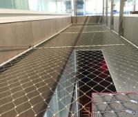 China Customized Silver Stainless Steel Rope Mesh Recyclable Maintenance Free for Architectural Protection for sale