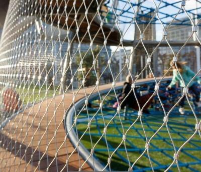 China Lightweight High Strength 304 316 Stainless Steel Wire Rope Mesh For Zoo Fence for sale