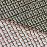 China Gold Color Anti Rust Aluminum Decorative Mesh Metal Coil Drapery for sale
