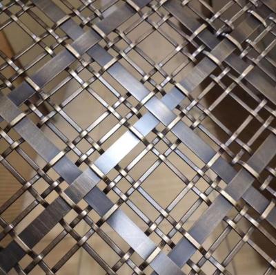 China Architectural Flat Wire Mesh Crimped Woven Stainless Steel for sale
