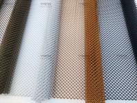 China Safety 1.2mm Golden Color Chain Link Metal Curtain Design For Fireplace Screen Mesh for sale