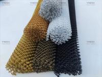 China Powder Coated Black Mesh Curtain Safety Fireplace Screen Curtain for sale