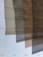China Safety 1.2mm Golden Color Chain Link Metal Curtain Design For Fireplace Screen Mesh for sale