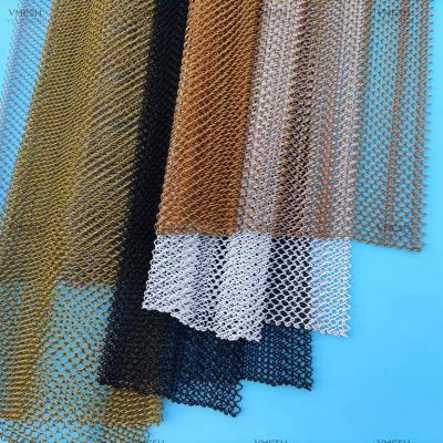 China Colorful Stainless Steel Aluminum Decorative Metal Chain Mesh Curtain Alloy Mesh Coil Drapery for sale