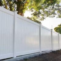 China Fireproof Outdoor White Plastic Vinyl Pvc Privacy Fence For Decorative Backyard for sale