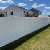 China White PVC Privacy Fencing 6ftHx8ftW Virgin Vinyl for sale