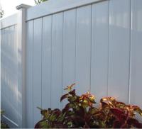 China White PVC Privacy Fence Panel 6Hx8W Easy Installation for sale