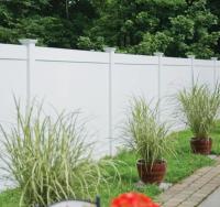 China White PVC Privacy Fence Panel 6Hx8W Easy Installation for sale