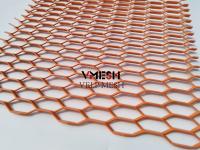 China PVDF Aluminum Expanded Metal Mesh 5.5mm 6.0mm Wall Cladding Ventilated Facades for sale