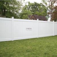 China White PVC Privacy Fence 6ftHx8ftW for Home Garden for sale