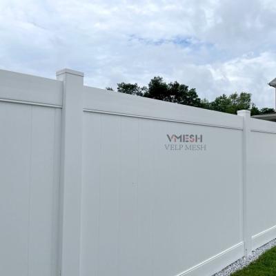 China White PVC Privacy Fence Panels 6x8ft Low Maintenance for sale