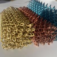 China Custom Color Aluminum Woven Chain Link Curtain Wire Mesh for sale
