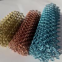 China Custom Color Aluminum Woven Chain Link Curtain Wire Mesh for sale