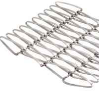 China Decorative Stainless Steel Flat Spiral Woven Wire Mesh For Curtain Wall for sale