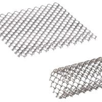 China Decorative Stainless Steel Flat Spiral Woven Wire Mesh For Curtain Wall for sale