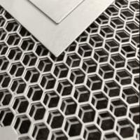 China Decorative Hexagonal Perforated Aluminium Mesh Metal Cladding for sale