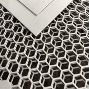 China Decorative Hexagonal Perforated Aluminium Mesh Metal Cladding for sale