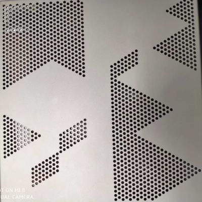 China Custom Design Round Triangle Hole Aluminum Stainless Steel Perforated Sheet For Decorative Mesh for sale
