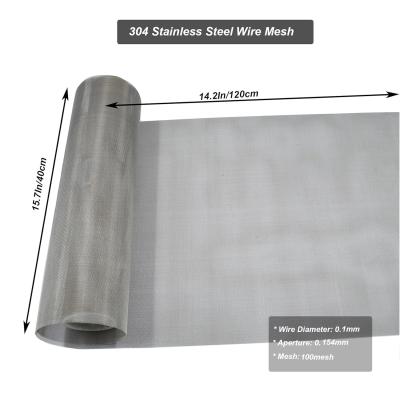 China 304/316 Stainless Steel Plain Weave Wire Mesh for Filtration for sale