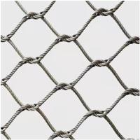 China Factory Production Stainless Steel Cable Net Woven Rope Wire Aviary Zoo Mesh for sale