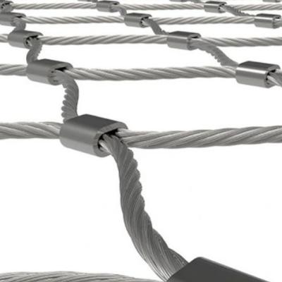 China 316 Strong Stainless Steel Security Wire Rope Mesh For Railing for sale