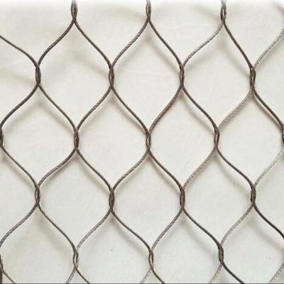 China Decorative Hand-Woven Stainless Steel Wire Cable Mesh with 1.5mm/2mm/2.5mm Wire Diameter and 25*25mm/30*30mm/50*50mm Mesh Opening for Aviary Netting and Zoo Mesh for sale
